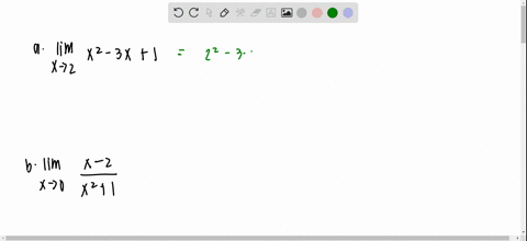 SOLVED:Evaluate each limit and justify each step by citing the appropriate theorem or equation ...