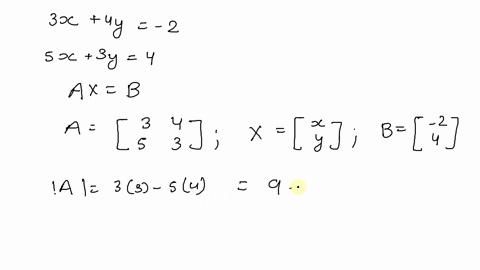 SOLVED:Use an inverse matrix to solve (if possible) the system of ...