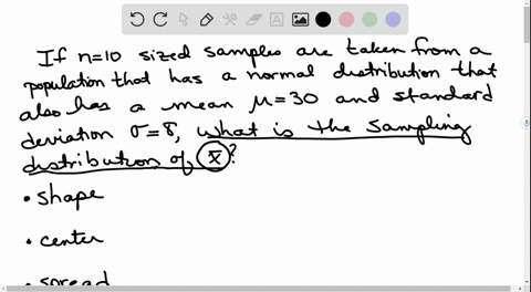 SOLVED:A simple random sample of size n=10 is obtained from a population that is normally ...
