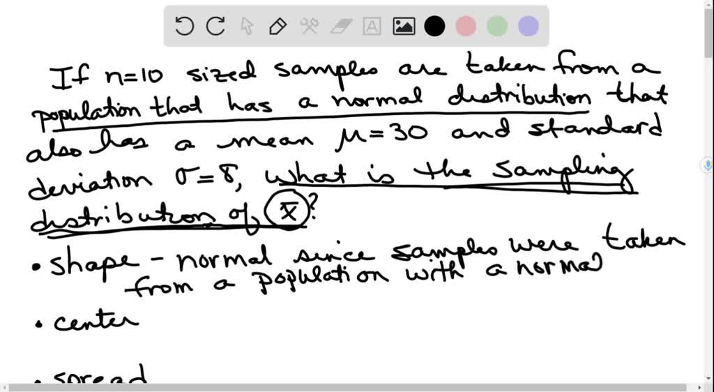 SOLVED A Simple Random Sample Of Size N 10 Is Obtained From A