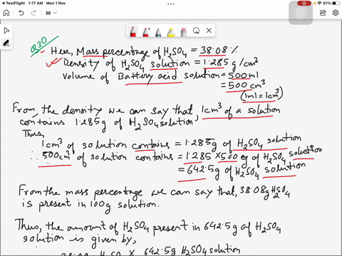 SOLVED:Automobile batteries are filled with sulfuric acid. What is the ...