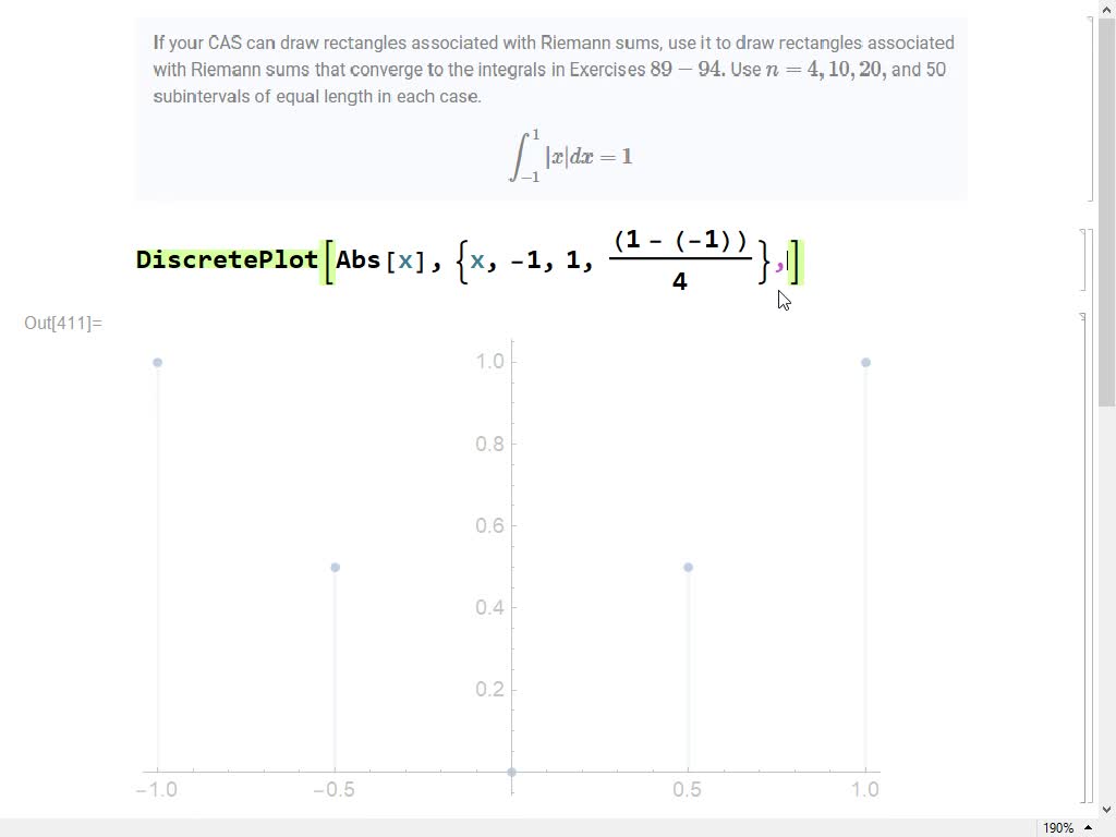 SOLVED:If your CAS can draw rectangles associated with Riemann sums, use it to draw rectangles ...