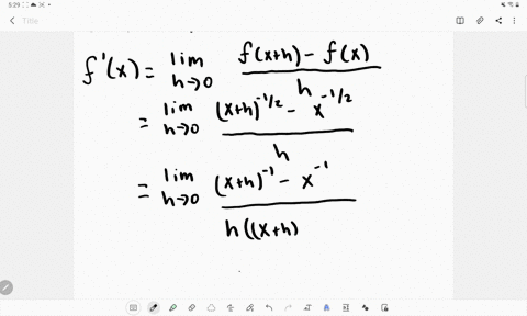 SOLVED:Find a formula for the derivative of the function using the ...