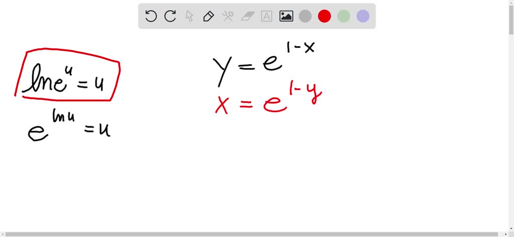 SOLVED:Find a formula for the inverse of the function. y=e^1-x