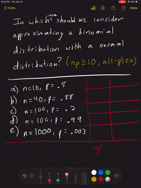 Solved In Which Of The Following Situations Would It Be Appropriate To Use A Normal Distribution