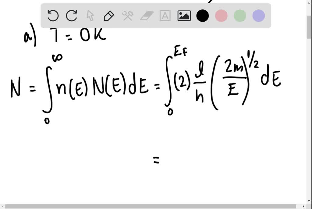 SOLVED: (a) Determine the Fermi energy for a system of N electrons in a ...