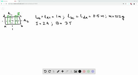 SOLVED:A uniform rectangular coil of total mass 212 g and dimensions 0.500 m ×1.00 m is oriented ...