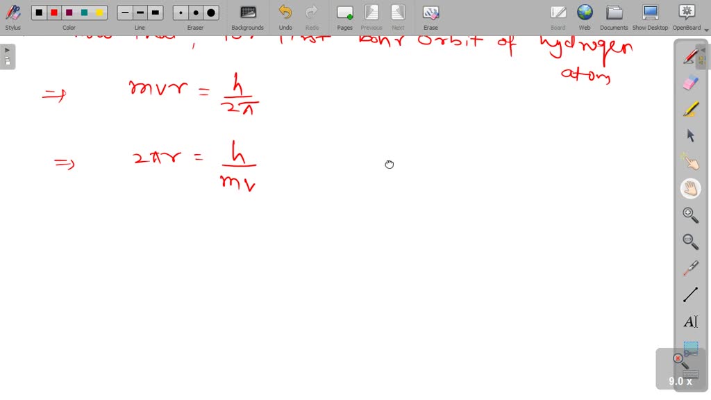 Solved What Is The Ratio Of The Circumference Of The First Bohr Orbit