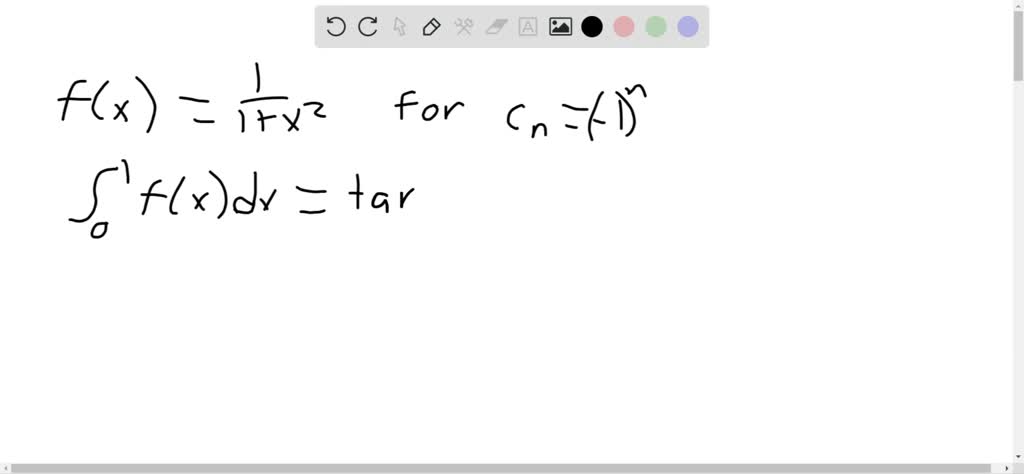 SOLVED:In the following exercises, evaluate each infinite series by identifying it as the value ...
