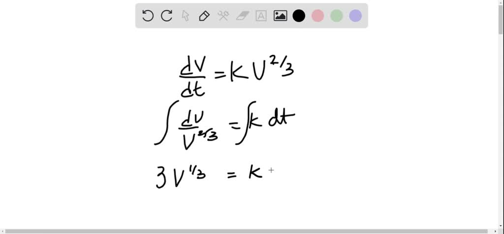 SOLVED:According to one hypothesis, the growth rate d V / d t of a cell ...