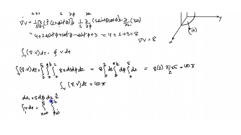 SOLVED: (a) Find the divergence of the function 𝐯=s(2+sin^2 ϕ) 𝐬̂+s ...