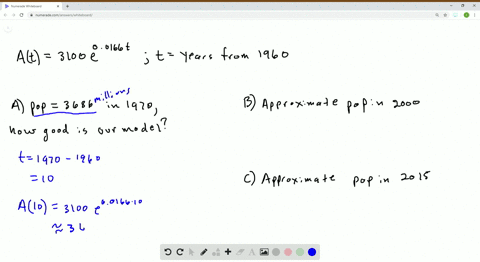 SOLVED:The population of Kenya is growing exponentially. Its population ...