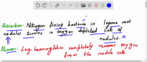 ⏩SOLVED:Assertion: Nitrogen fixing bacteria in legume root nodules… | Numerade