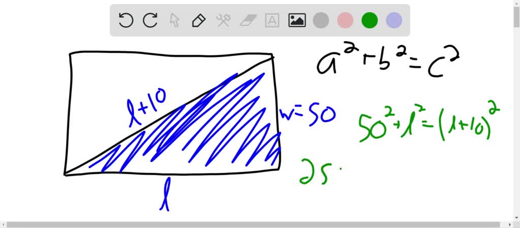 SOLVED:Dimensions of a Lot A rectangular parcel of land is 50 ft wide ...