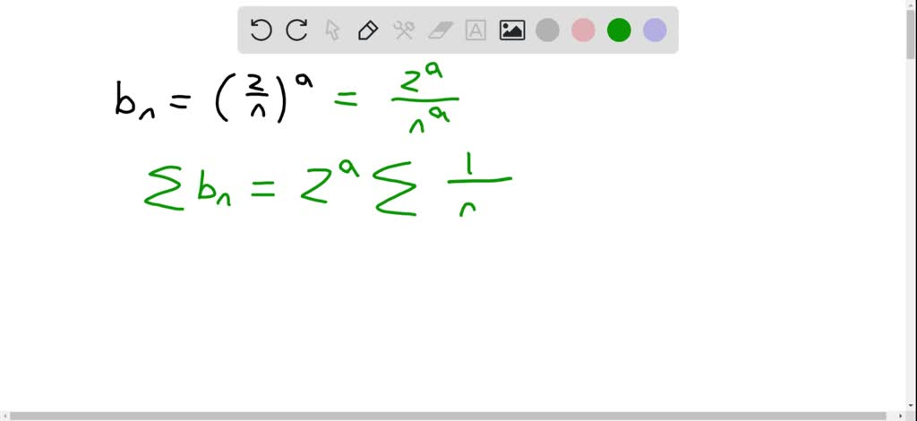 SOLVED:For what values of a does the series converge? ∑n=1^∞((2)/(n))^a