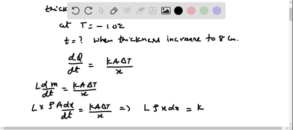 SOLVED:A pond of water at 0^∘ C is covered with a layer of ice 4.00 cm ...
