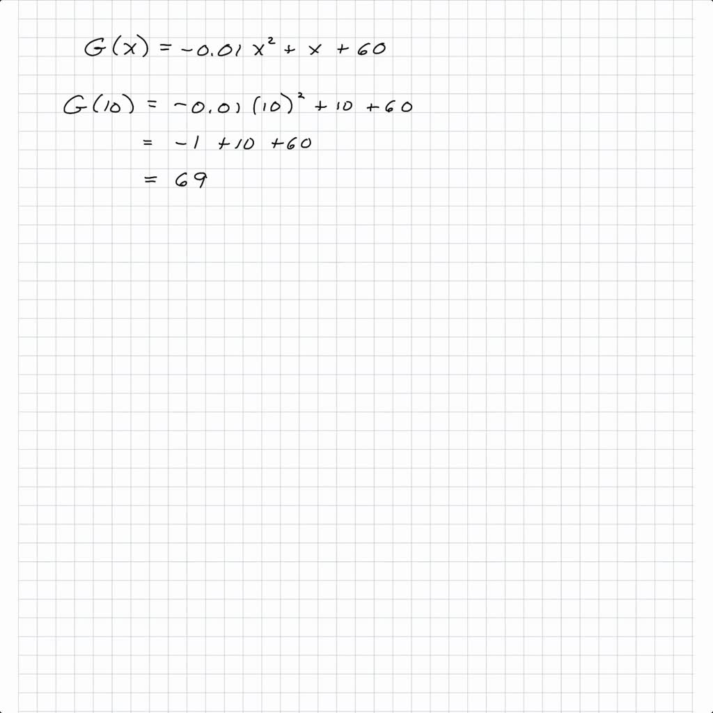 The function G(x)=-0.01 x^2+x+60 models the wage gap, as a percent, x years after 1980. The ...