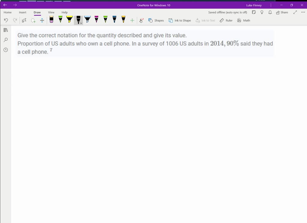 SOLVED:Give the correct notation for the quantity described and give its value. Proportion of US ...