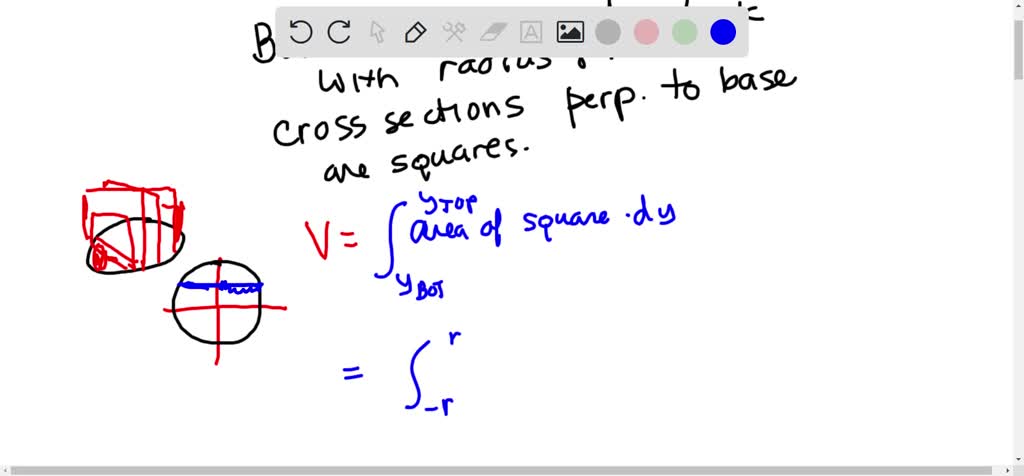 SOLVED:Find the volume of the described solid S . The base of S is a circular disk with radius r ...