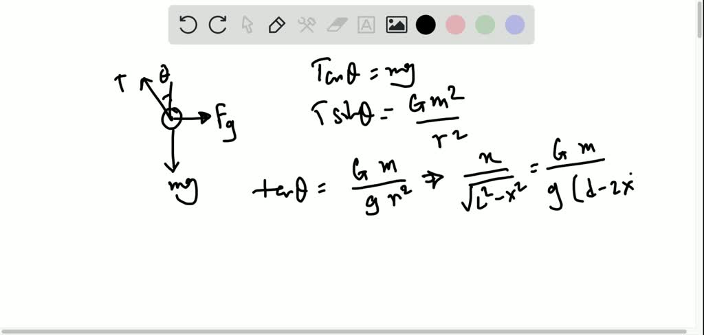 When suspended from two cables, the rocket assumes the equilibrium ...