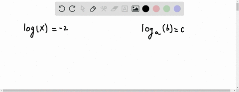 SOLVED:Solve the logarithmic equation for x. logx=-2