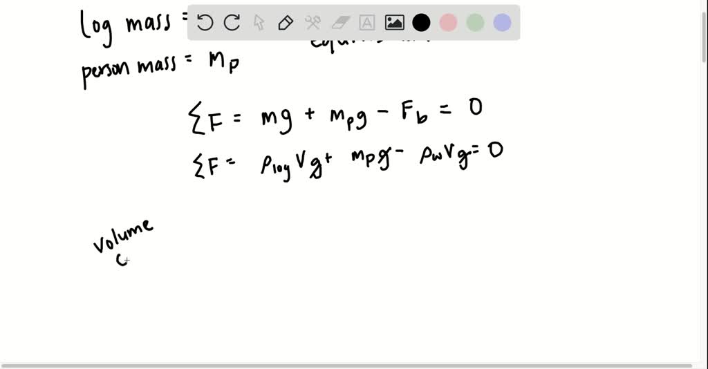 SOLVED:A log is L long and d in diameter. What is the mass of a person ...