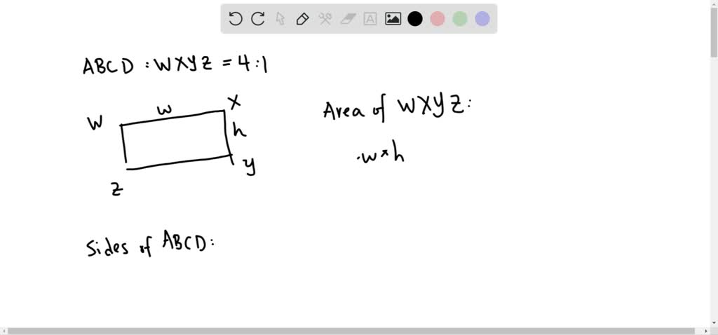 SOLVED:A rectangle is divided into four rectangles, each similar to the ...