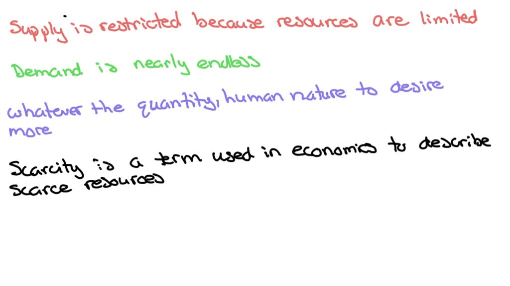 SOLVED:Provide three examples of scarcity that illustrate why even the ...