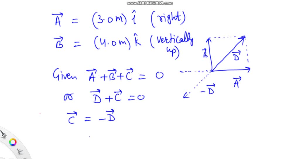 SOLVED:Vector A⃗ has magnitude 3.0 m and points to the right; vector B⃗ ...
