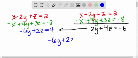 Use Gaussian elimination to solve the system of linear equations. If ...