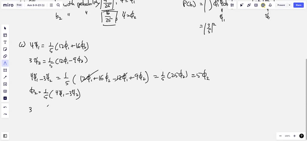SOLVED:Consider a system whose state |ψ(t) and two observables A and B are given by |ψ(t) =( 5 1 ...