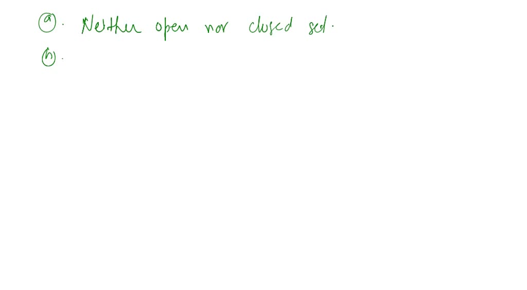SOLVED:a. What is the smallest subset of ℝ that contains (1)/(2) and is closed under addition? b ...
