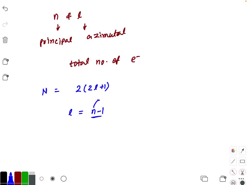 SOLVED: If n and l are principal and azimuthal quantum numbers ...