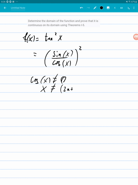 Solved Determine The Domain Of The Function And Prove That It Is Continuous On Its Domain Using