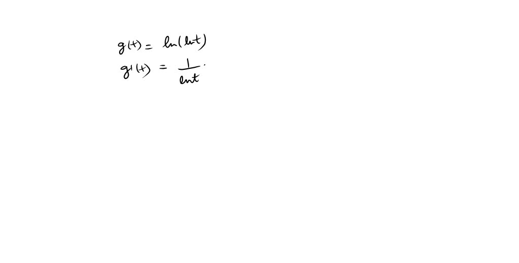 SOLVED:Find the derivative of the function. g(t)=ln(lnt)