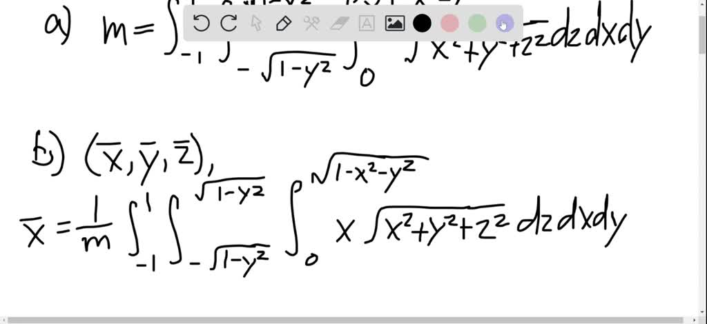 SOLVED: 47-48 Set up, but do not evaluate, integral expressions for (a) the mass, (b) the center ...