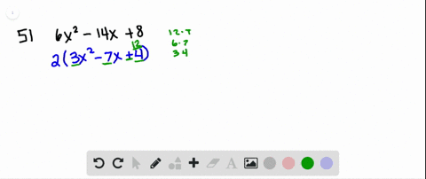 SOLVED:The following is a list of random factoring problems. Factor each expression. If an ...