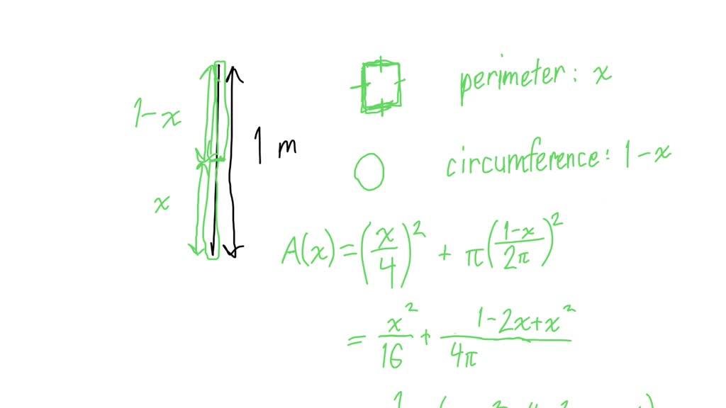 SOLVED:A one-metre length of stiff wire is cut into two pieces. One ...