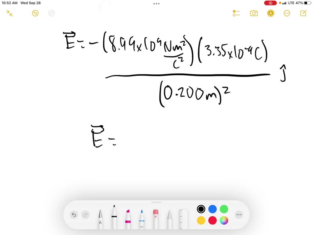 SOLVED: A particle has charge -3.35 nC. (a) Find the magnitude and direction of the electric ...