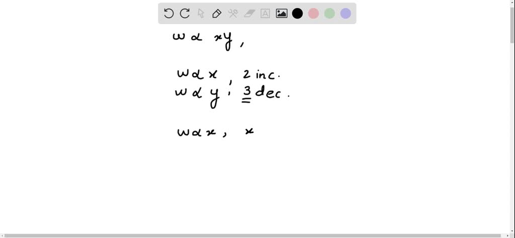 SOLVED:Explain what it means for w to be jointly proportional to x and y.