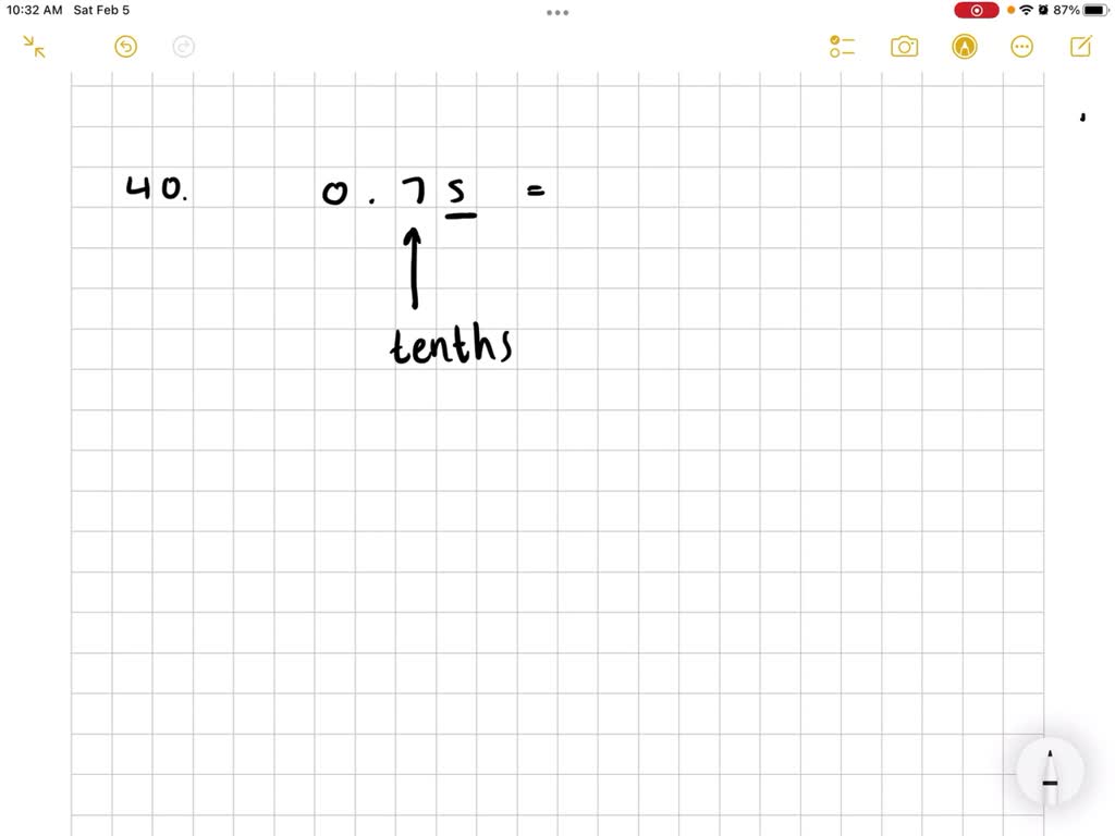 SOLVED:Round each decimal to the given place value. 0.75, nearest tenth