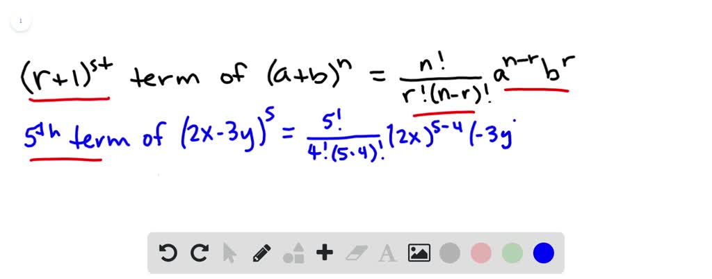 SOLVED:For Exercises 29-40, find the indicated term of the binomial ...