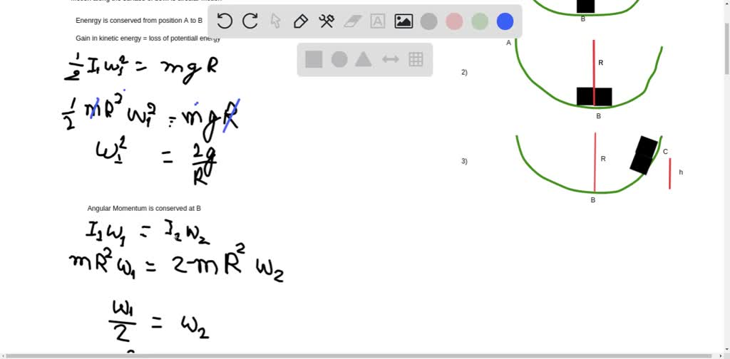 SOLVED: Two identical masses are released from rest in a smooth hemispherical bowl of radius R ...