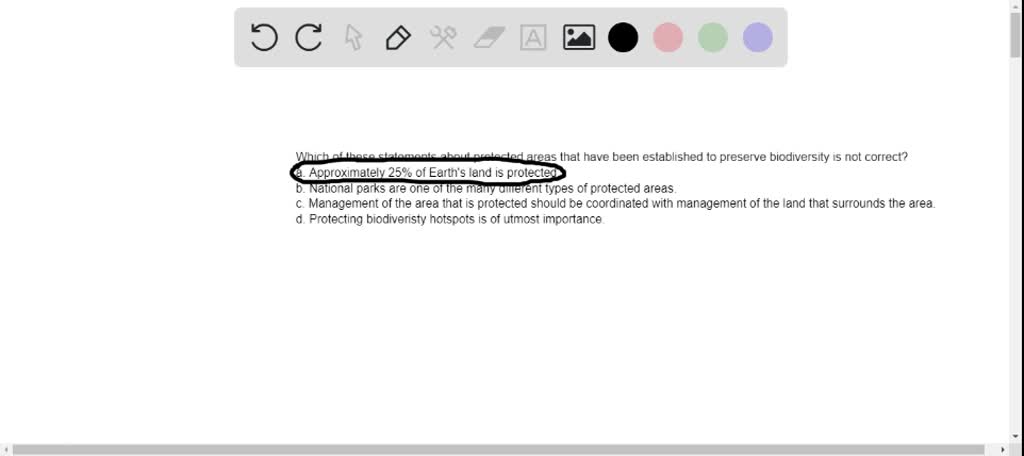 SOLVED:Of the following statements about protected areas that have been ...