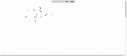 SOLVED:Dimensional formula for capacitance (C) (a) M^-1 L^-2 T^4 A^2 (b ...
