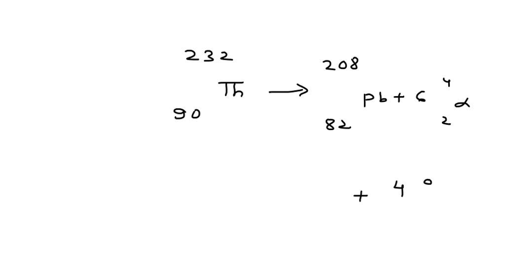 SOLVED:A radioactive decay series that begins with 90^232 Th ends with ...