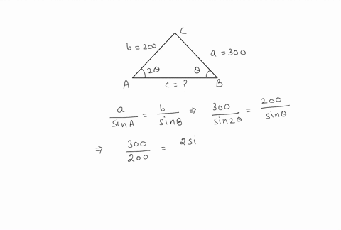 SOLVED: In Exercises 43–44, use the given measurements to solve the following triangle. Round ...
