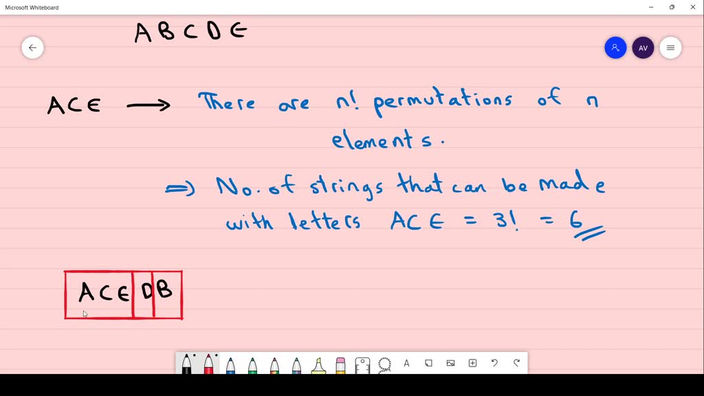 VIDEO solution:Determine how many strings can be formed by ordering the letters ABCDE subject to ...