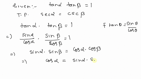 SOLVED:If (1)/(cosα·cosβ)+tanα·tanβ=tanγ; where 0