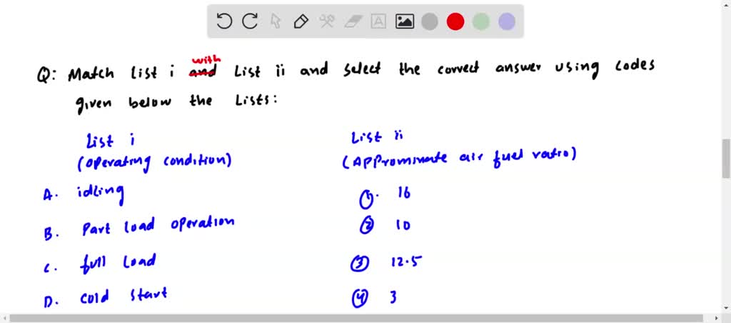 ⏩solved Match List I With List Ii And Select The Correct Answer… Numerade